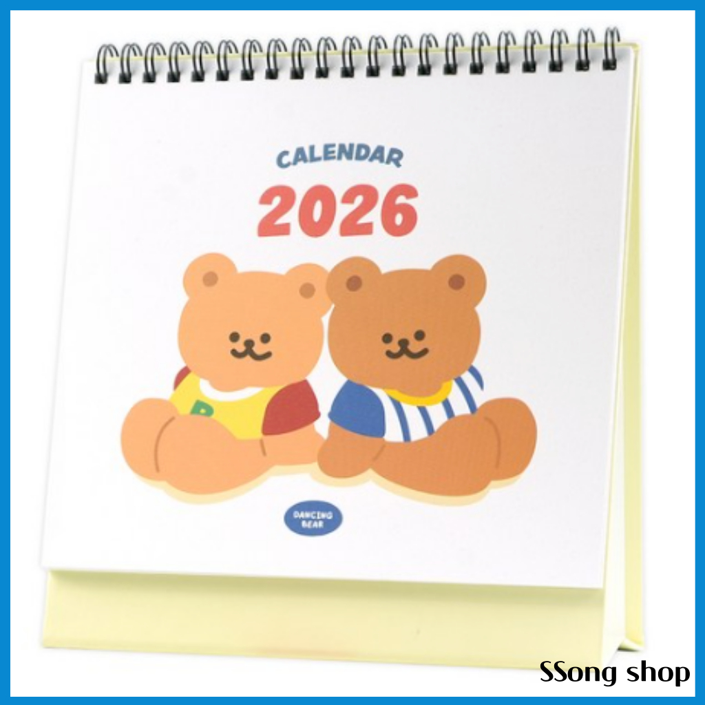 Pinkfoot 2026 Dancing Bear Desk Calendar – 14-Month Edition | Shopee ...