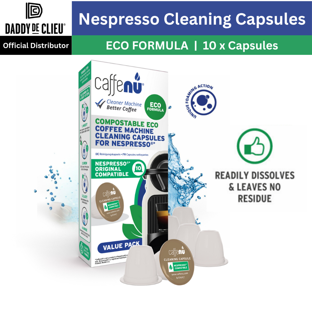 Caffenu Nespresso Eco Cleaning Capsules with Descaler Cleaning Kit ...