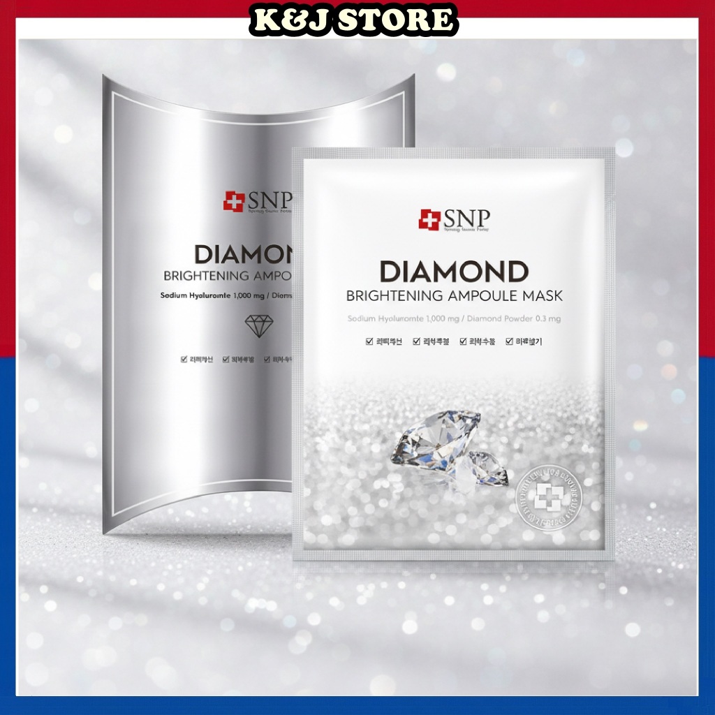 SNP Diamond Brightening Ampoule Mask 10pcs Niacinamide Radiance ...