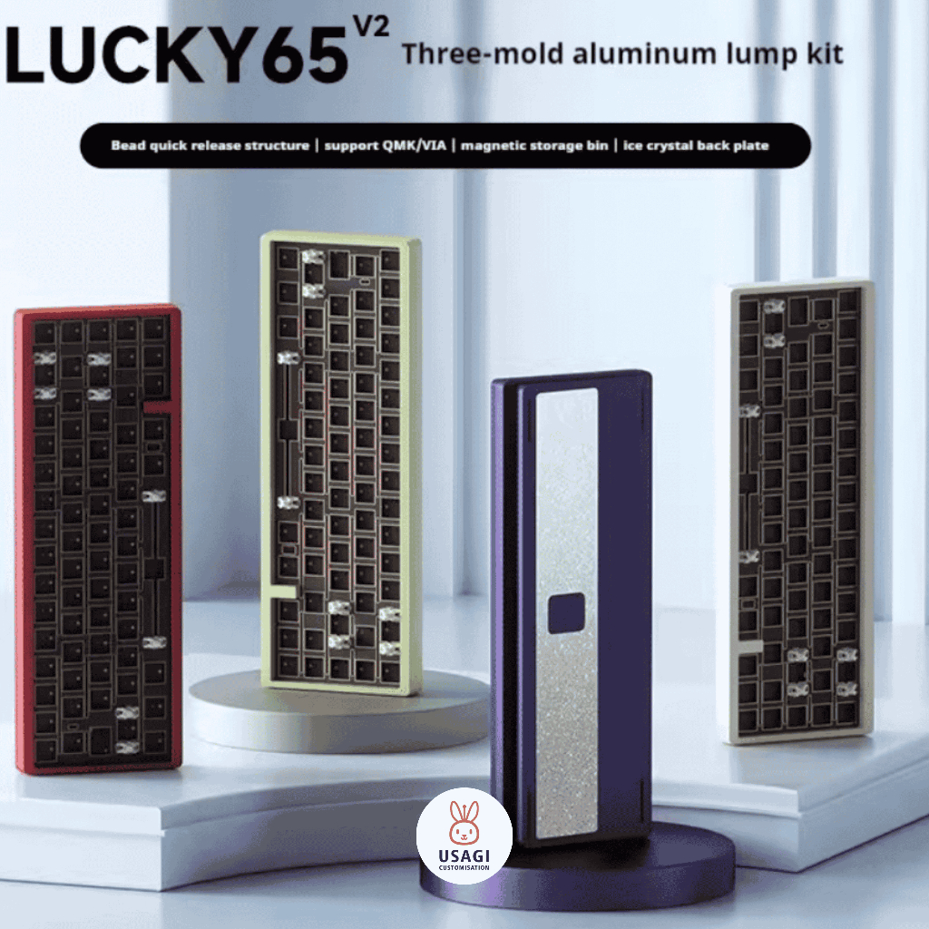 Custom Gasket Lucky65 V2 Hot-Swappable 3/5-Pin Tri-Mode Anodised ...