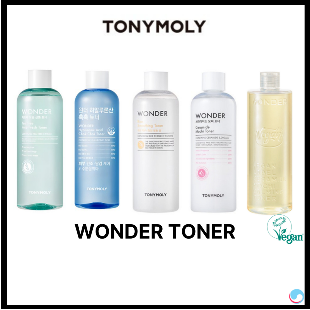 [Tony Moly] Wonder Toner Vegan Ceramide Mochi Tea Tree Pore Hyaluronic ...