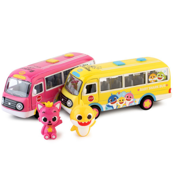 PINKFONG & Baby Shark Metal Kindergarten Bus Toy – 2 Types (Pink ...