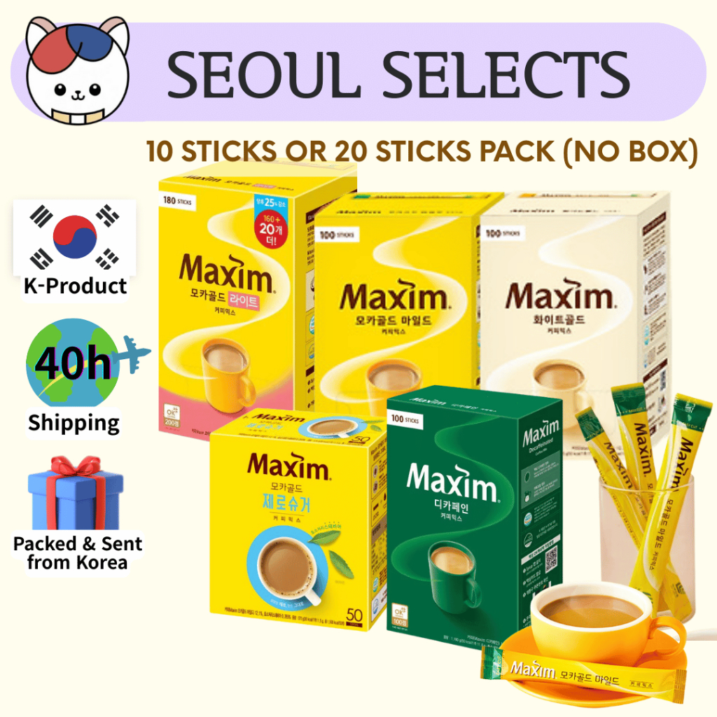 [MAXIM] Korean Coffee Mix – Mocha Gold Mild / White Gold / Light / No ...