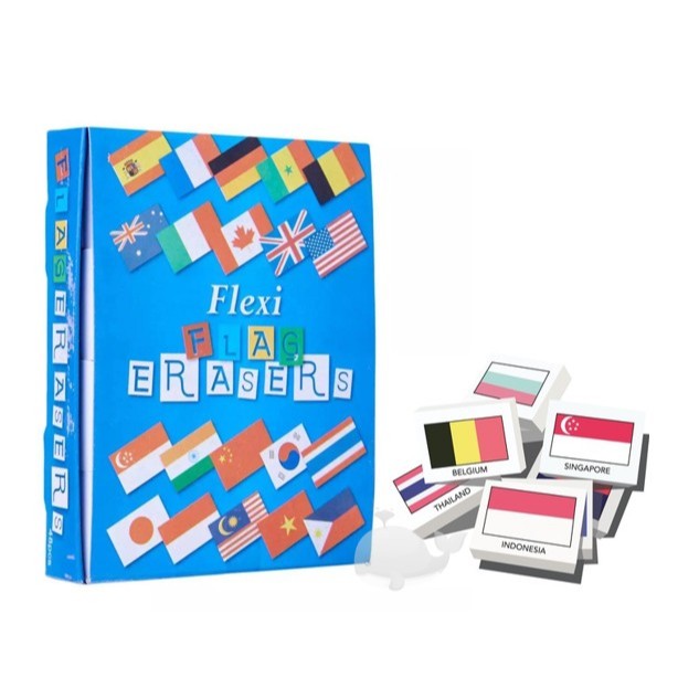 Country Flag Erasers (48pcs/box) | Shopee Malaysia