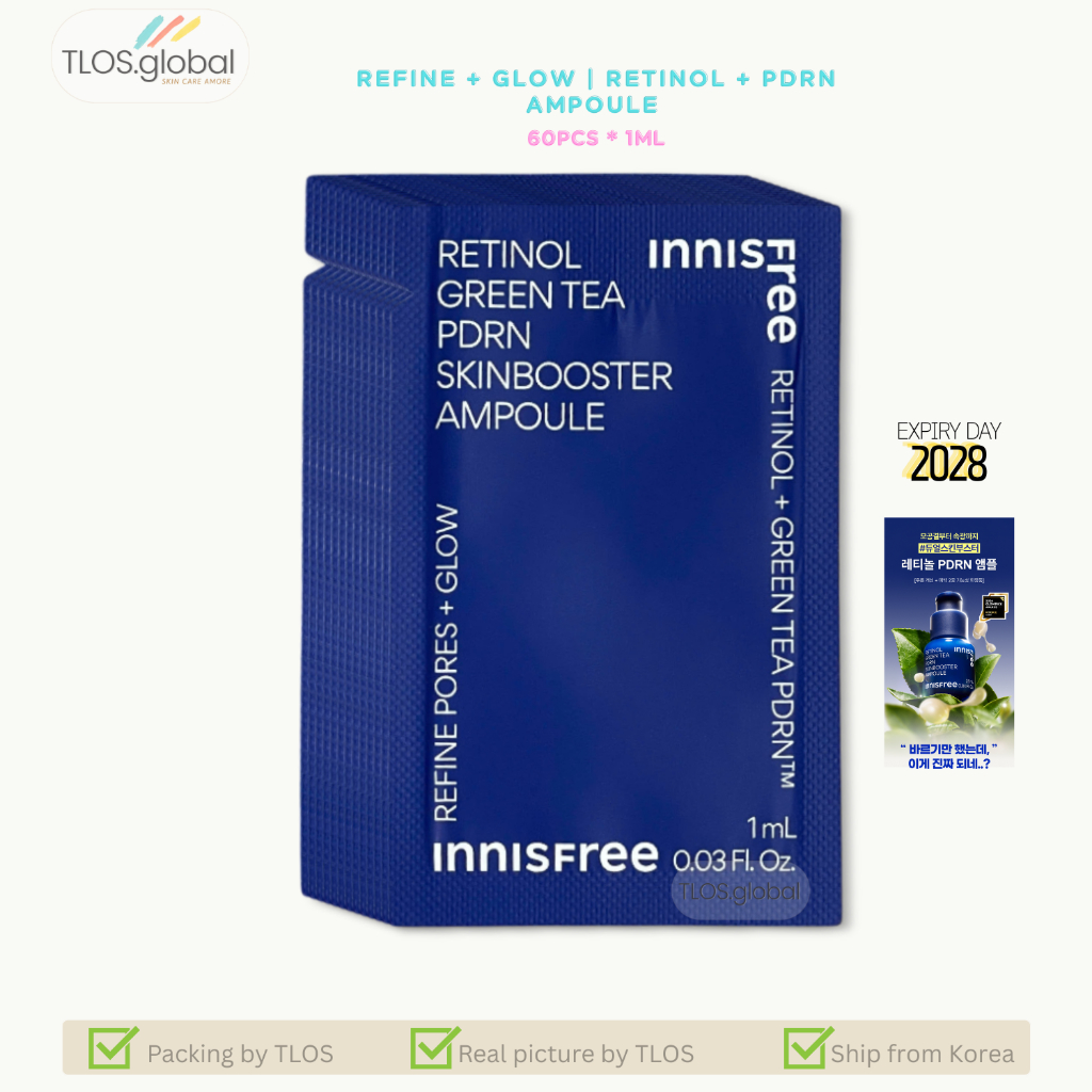 10pcs 30pcs Innisfree Retinol Green Tea PDRN Skinbooster Ampoule 1ml ...