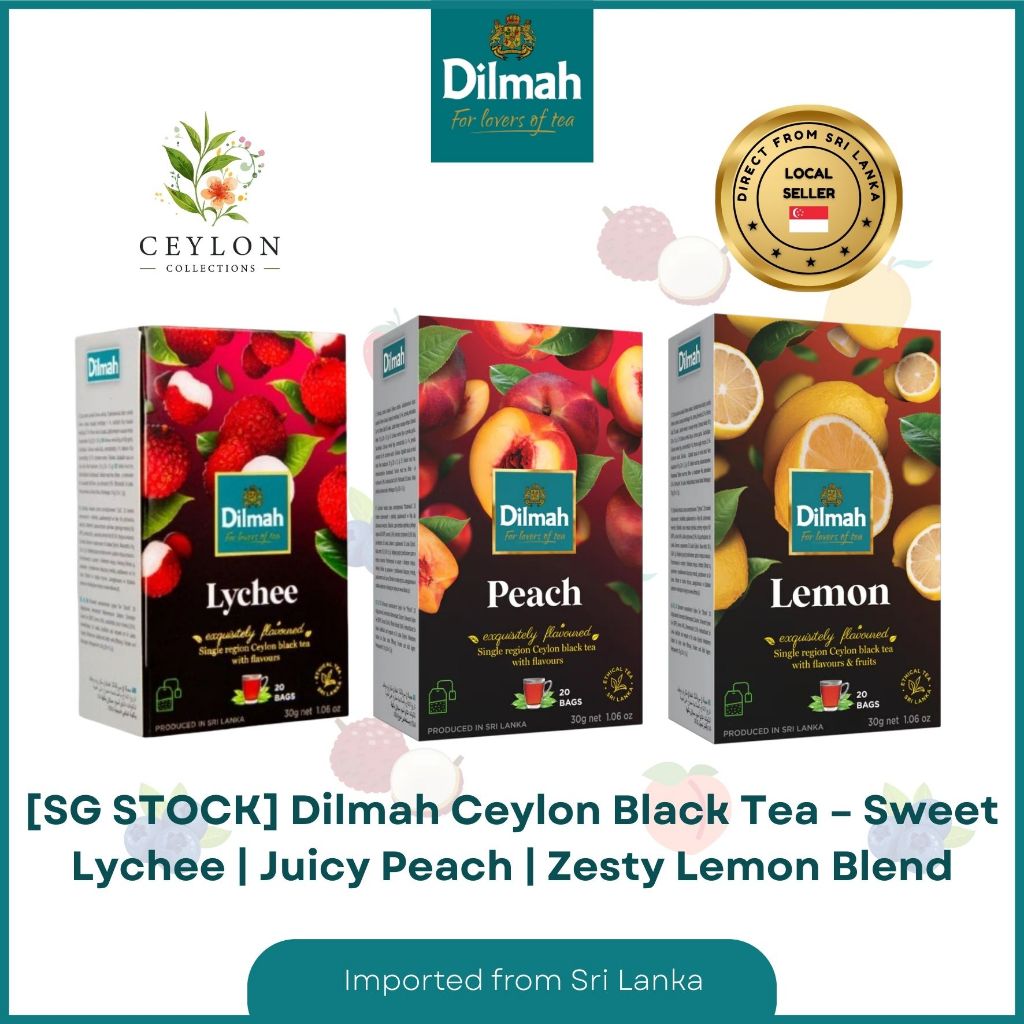 Dilmah Fruity Ceylon Black Tea – 20s | Lemon | Sweet Lychee | Peach ...