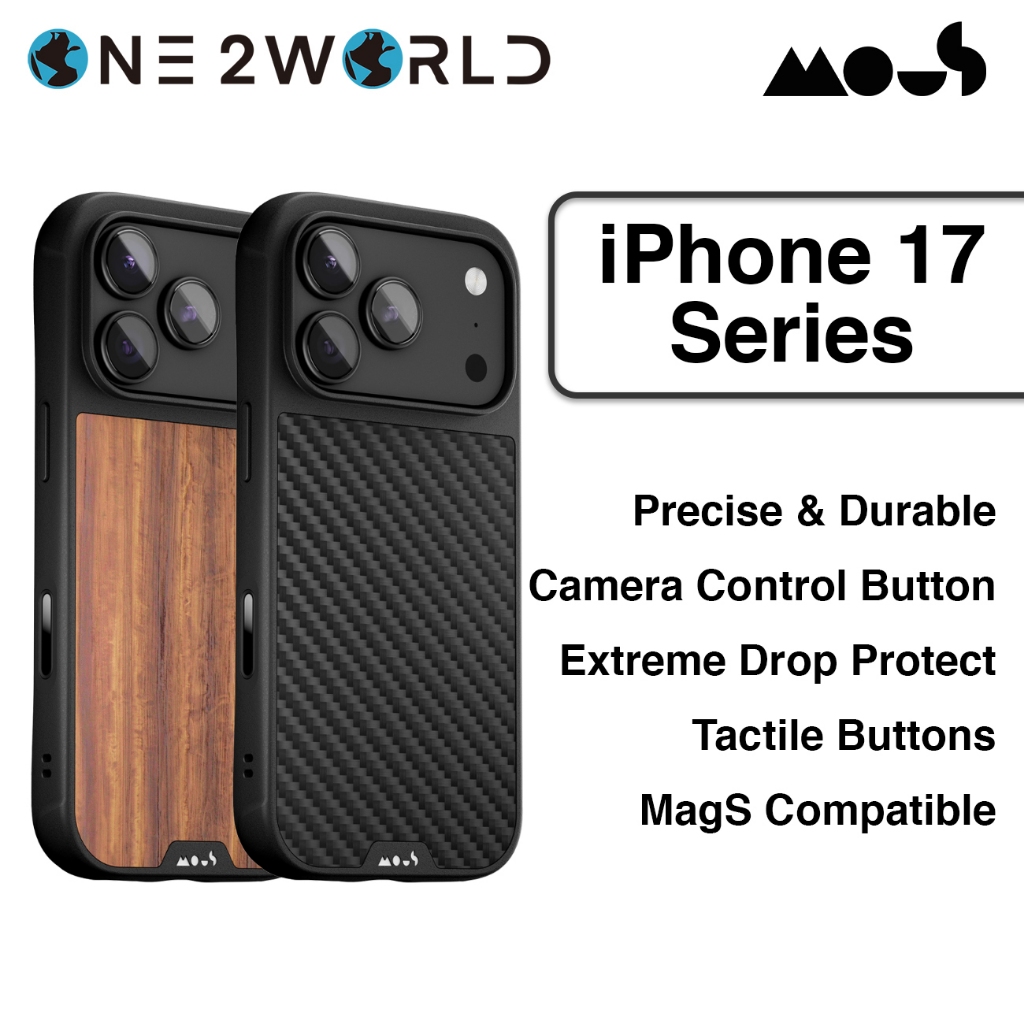 MOUS Limitless Case for iPhone 17 Series | AiroShock Drop Protection ...