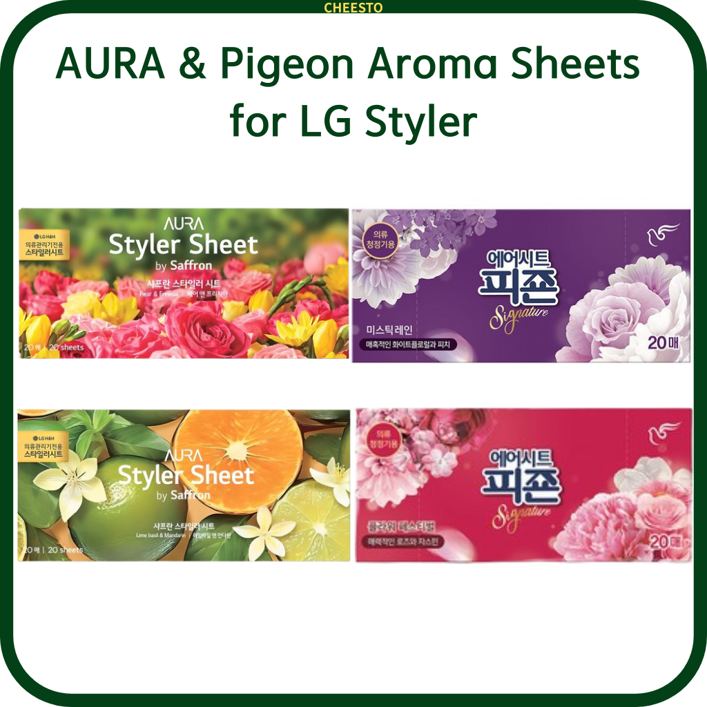 LG AURA & Pigeon Styler Aroma Sheets – Clothing Care Fragrance Sheets ...