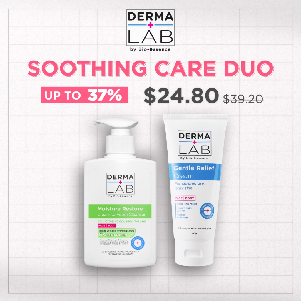 [Soothing Care Duo] DERMA LAB Moisture Restore Cream To Foam Cleanser ...