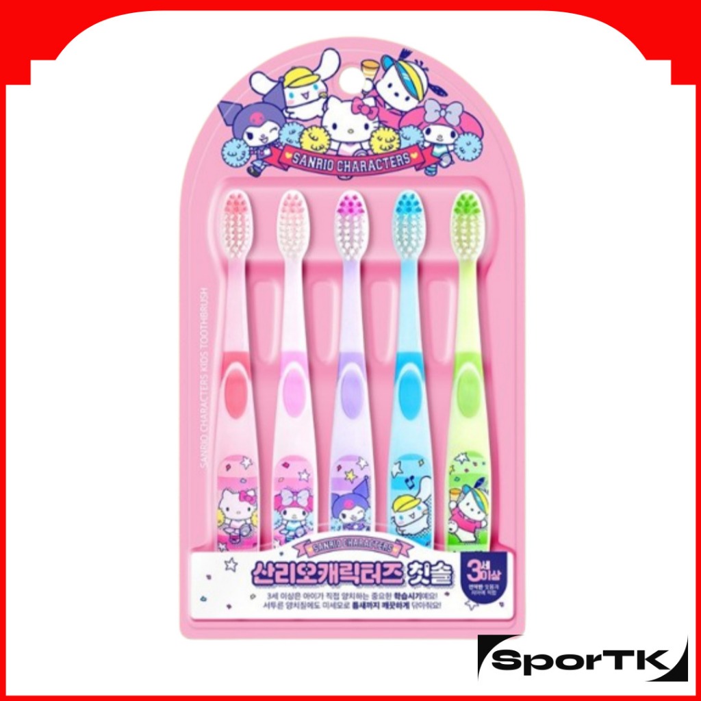 SANRIO Characters Toothbrushes 5-piece Set / Kids Toothbrush / Kuromi ...