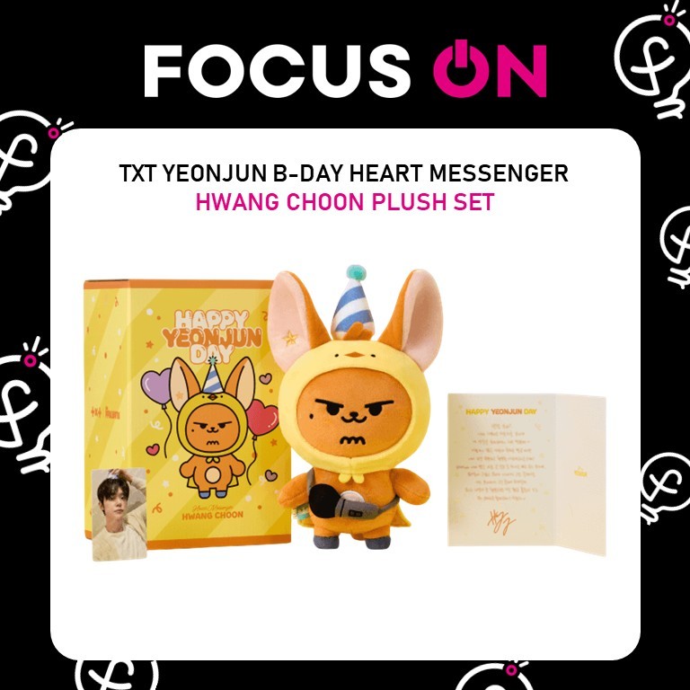 TXT YEONJUN BIRTHDAY HAPPY YEONJUN DAY HWANG CHOON PLUSH SET | Shopee ...