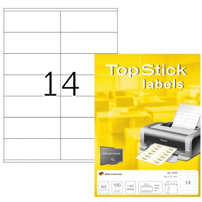 The Office Shoppe - TopStick Multipurpose Labels, 14000 Labels - 1000 ...