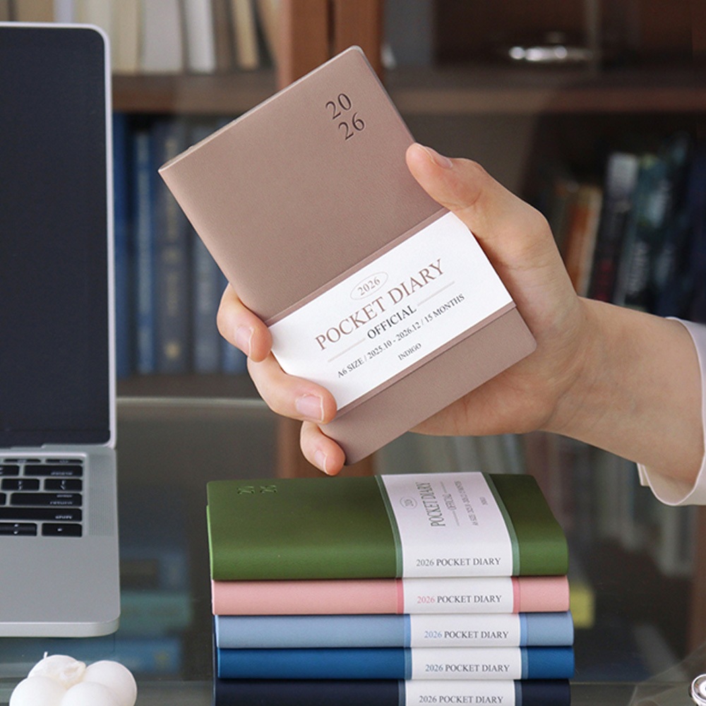 KOREA 2026 SIMPLE A6 Diary Portable Mini Planner Monthly Scheduler ...