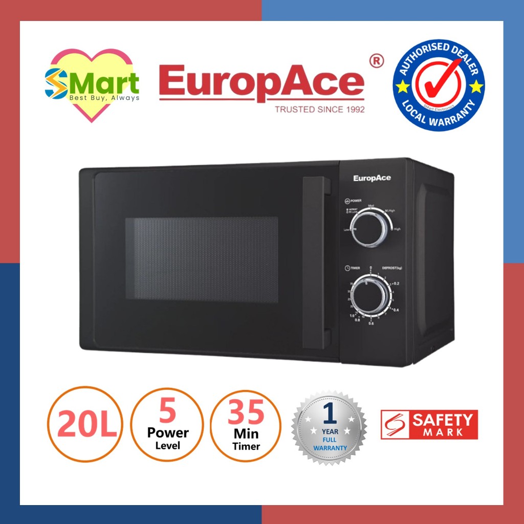 EuropAce 20L Black Microwave Oven EMW1201SBK | Shopee Malaysia