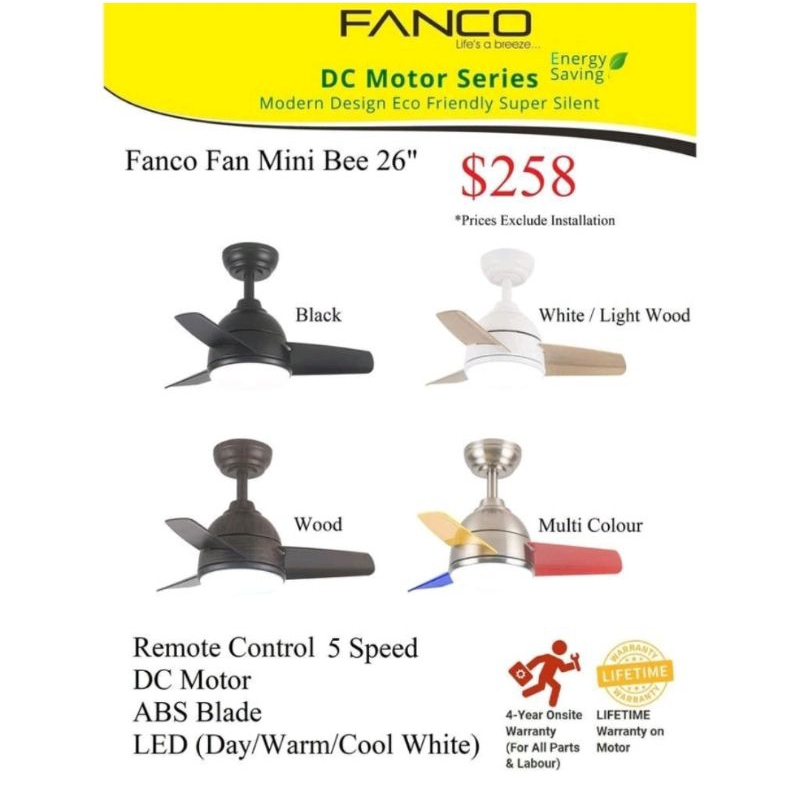 Fanco BEE 26" Ceiling Fan | Shopee Malaysia