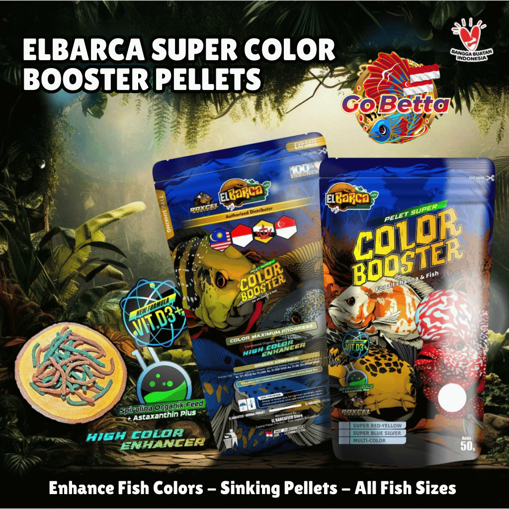 Super Color Booster Pellets | Enhance Red, Blue & White Fish Coloration ...
