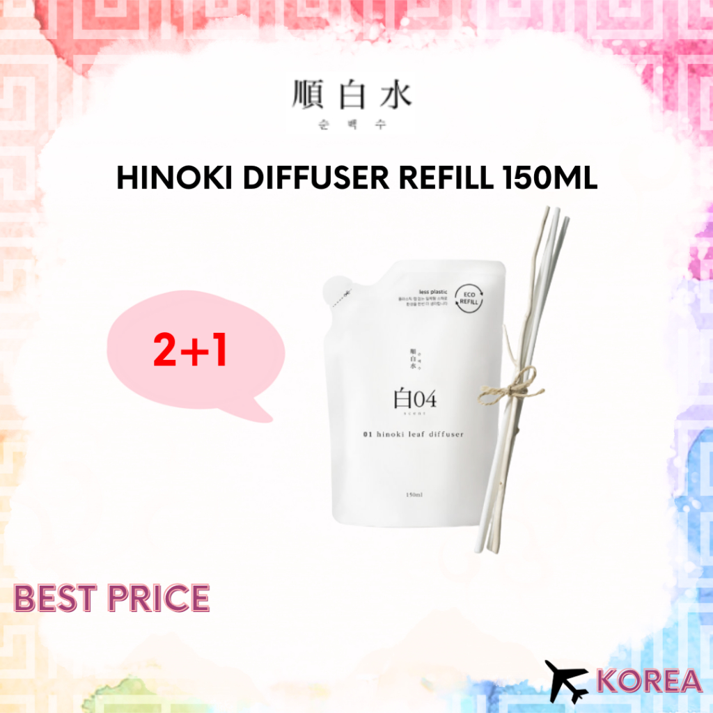 [2+1] Soon100Soo Hinoki Diffuser Refill (Leaf/Wood/Rose/Yuja) | Shopee ...
