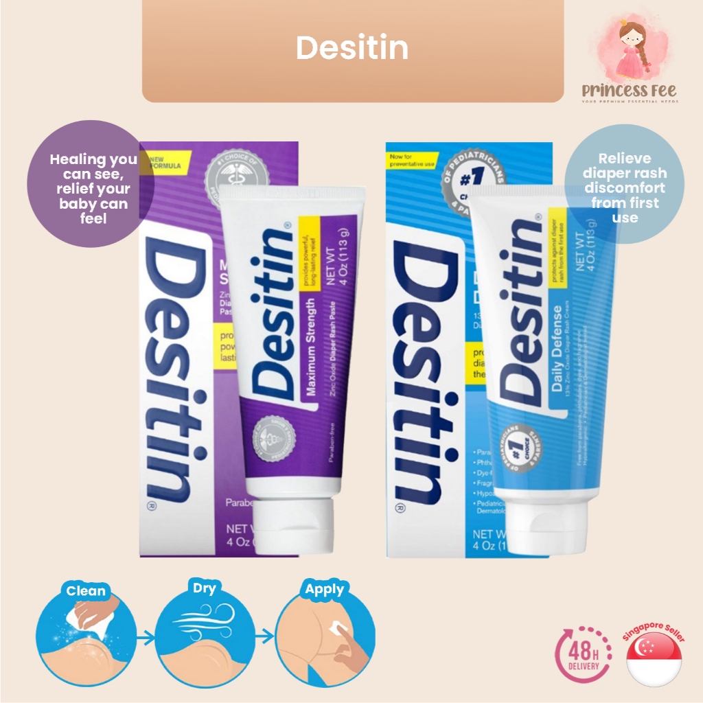 Authentic 113gr DESITIN Daily Defense Diaper Cream DESITIN Maximum ...