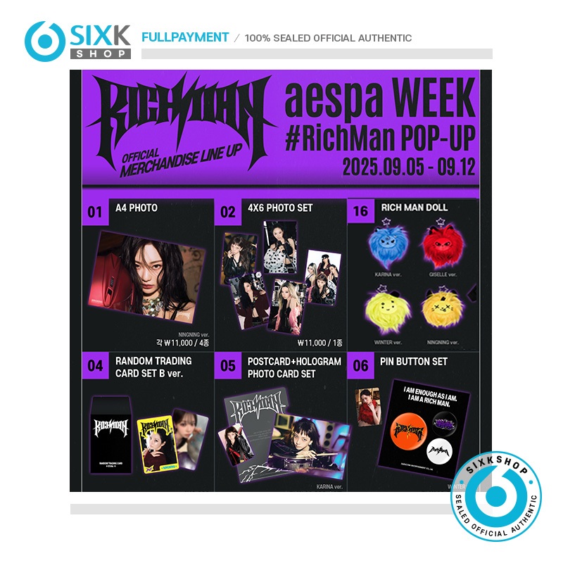 AESPA WEEK RichMan POP-UP SEOUL MD 2 | Shopee Malaysia