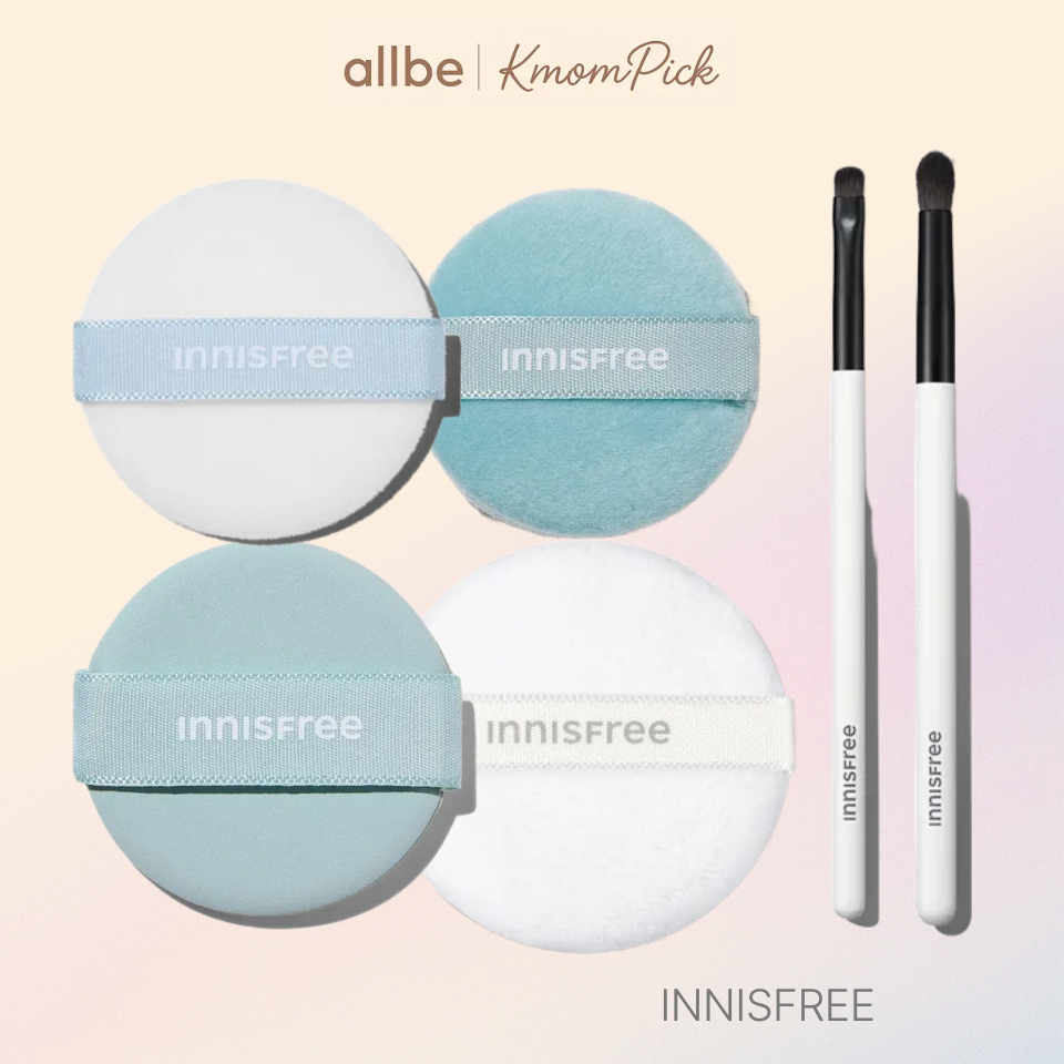 [Innisfree] Puff & Eyeshadow Brush – Mini Puff | Cushion Puff | Fact ...