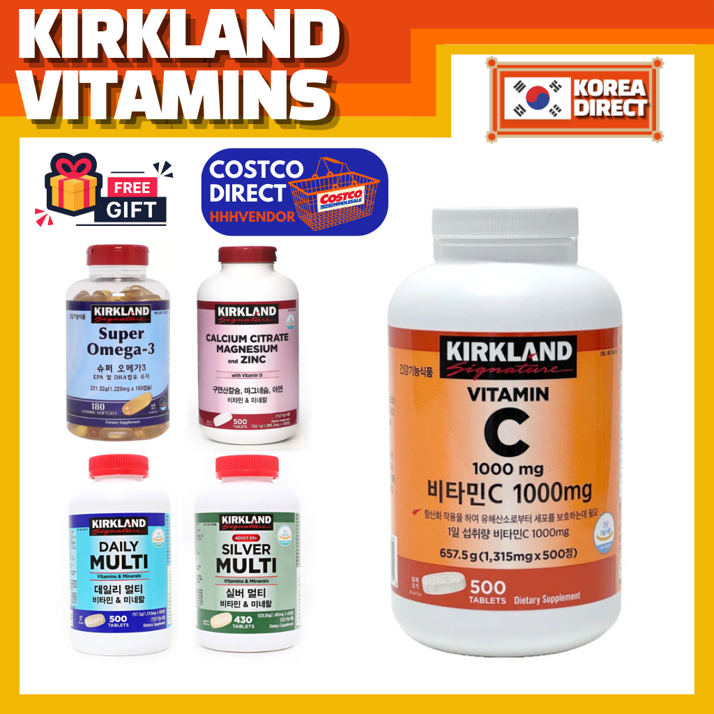 [KIRKLAND] 5 Types Of Vitamins Costco Direct Vitamin C Omega-3 Calcium ...