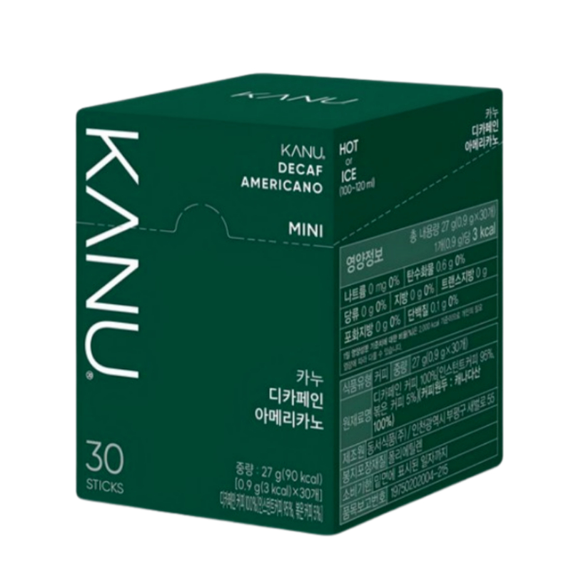 Kanu Mini Decaf Americano Coffee Mix 0.9g x 30 Sticks (1 Pack) | Shopee ...