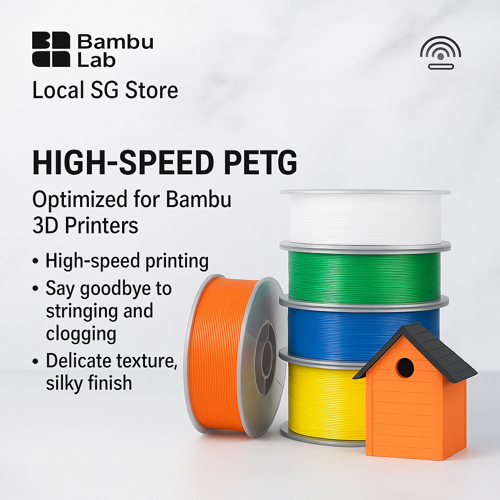 Bambu Lab PETG HF/Translucent filament 1KG with spool RFID | Shopee ...