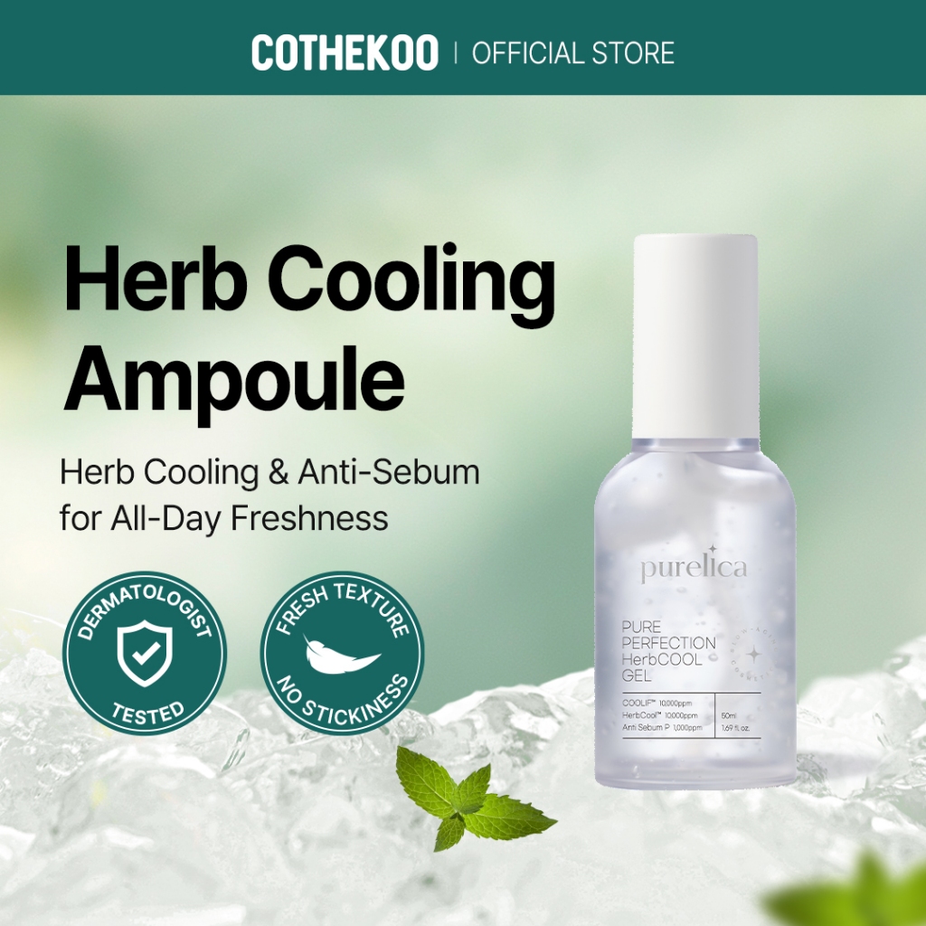[Purelica] Pure Perfection Herb-Cool Gel (50ml) / cooling, Green Tea, pore-care, Moisture ...