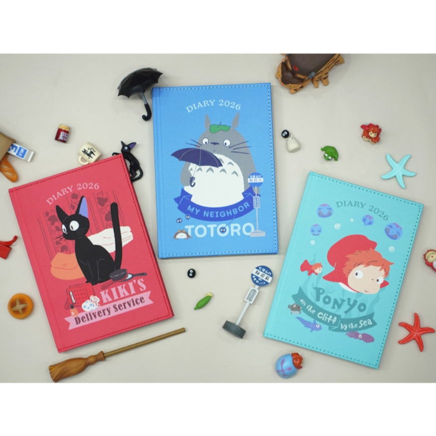 Studio Ghibli 2026 Diary Planner Hard Cover Cute Korean Stationery ...