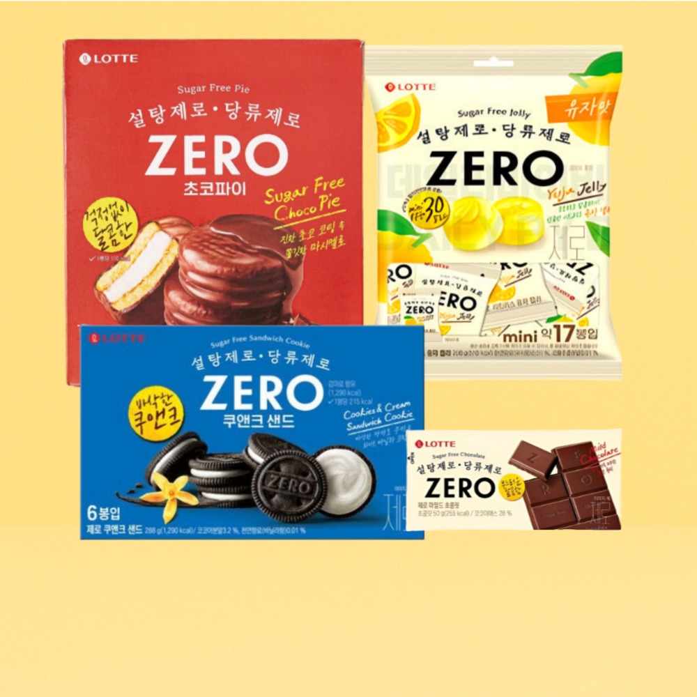 LOTTE Zero Sugar Free Snack Series 4Types | Shopee Malaysia