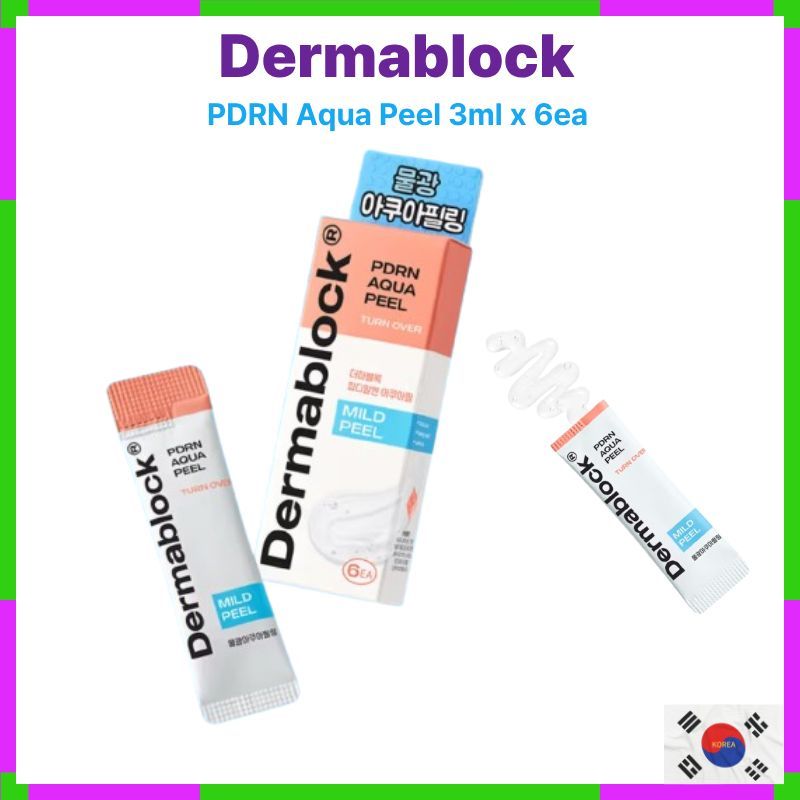 Dermablock PDRN Aqua Peel 3ml x 6ea - Glass Skin, Radiance, Hydration ...