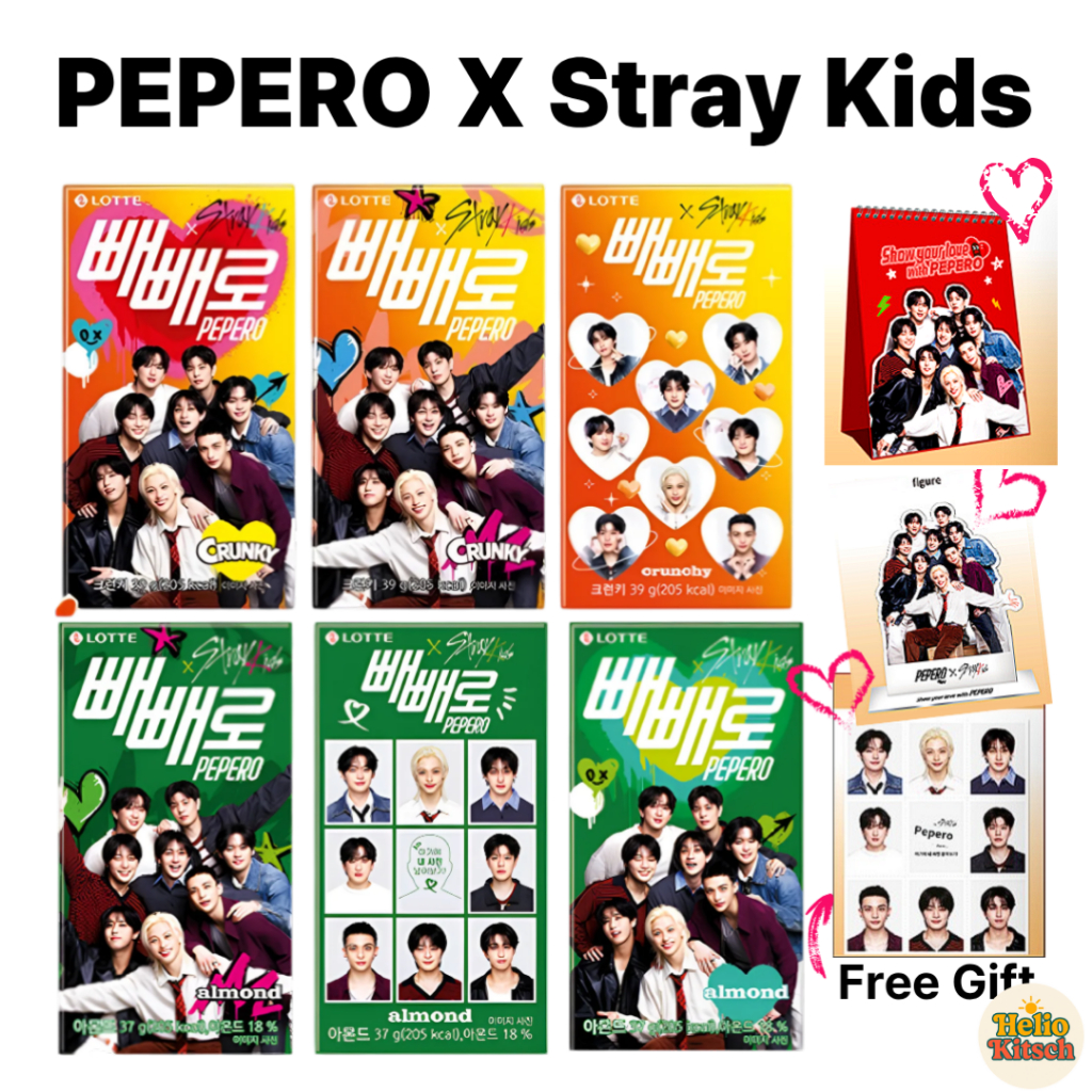 [Lotte Official] Stray Kids × Pepero Limited Edition | Almond / Crunky ...