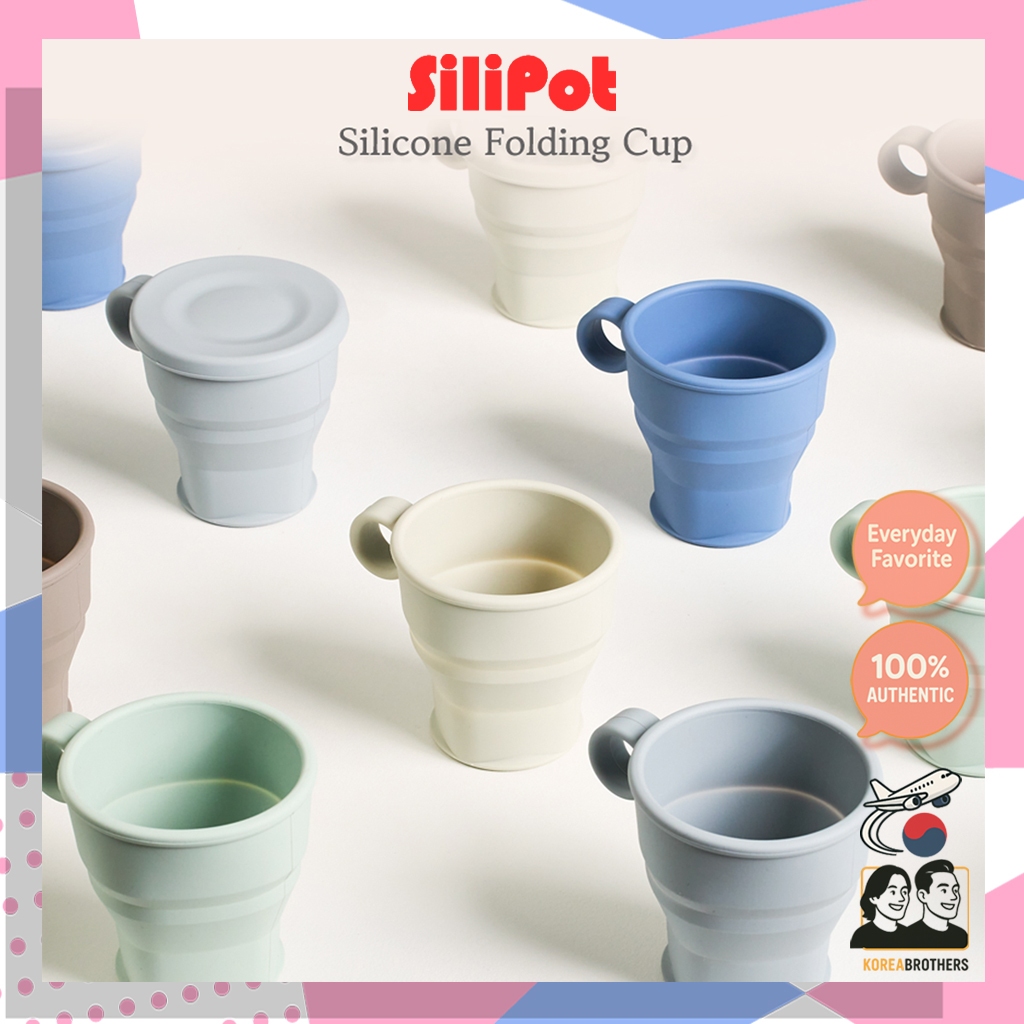 Silipot Korea / Platinum Silicone Folding Portable Cup With Lid / 5 ...