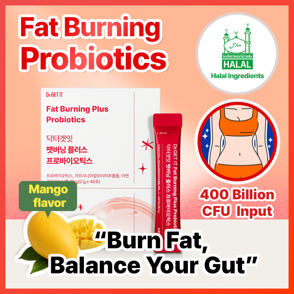 Dr.GET IT Fat Burning Plus Probiotics 400 Billion CFU with Garcinia ...