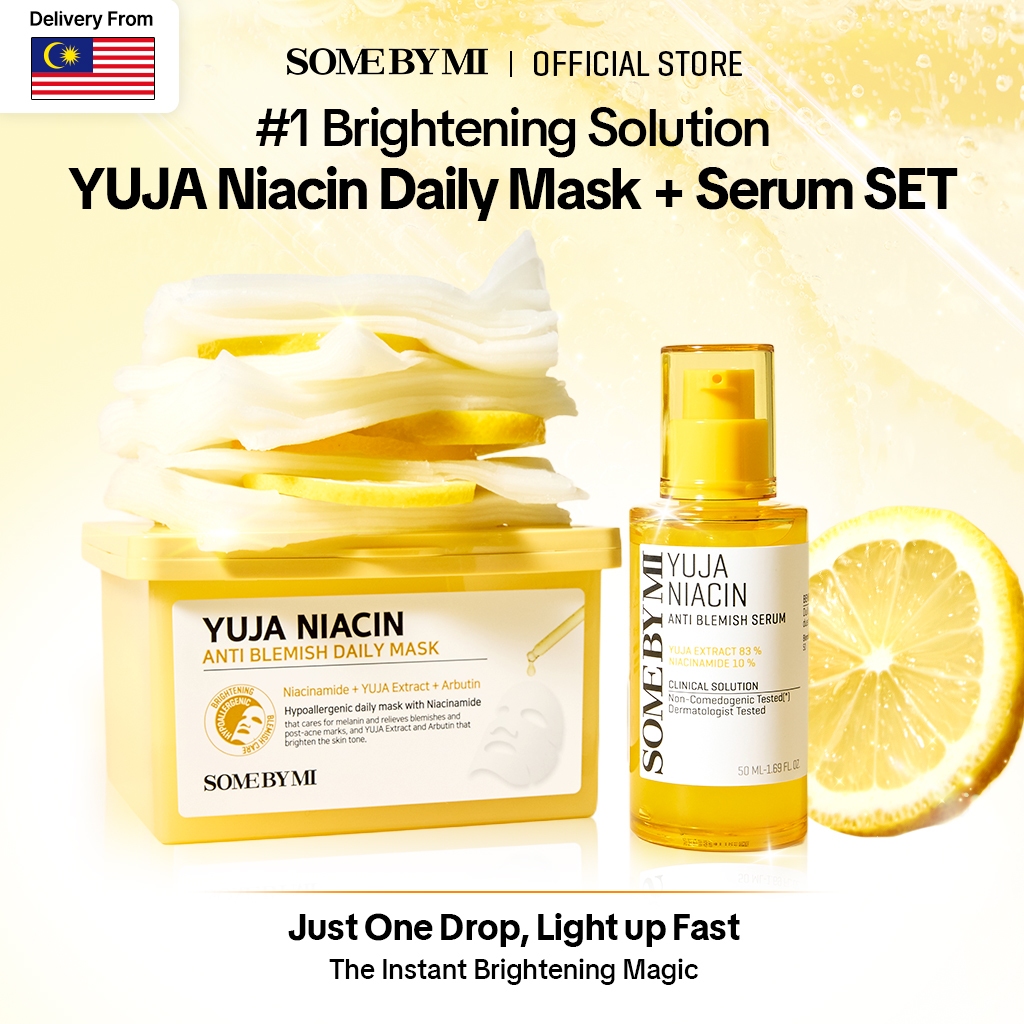 [SOME BY MI] YUJA NIACIN DAILY CARE SET (ANTI-BLEMISH DAILY MASK 30 ...