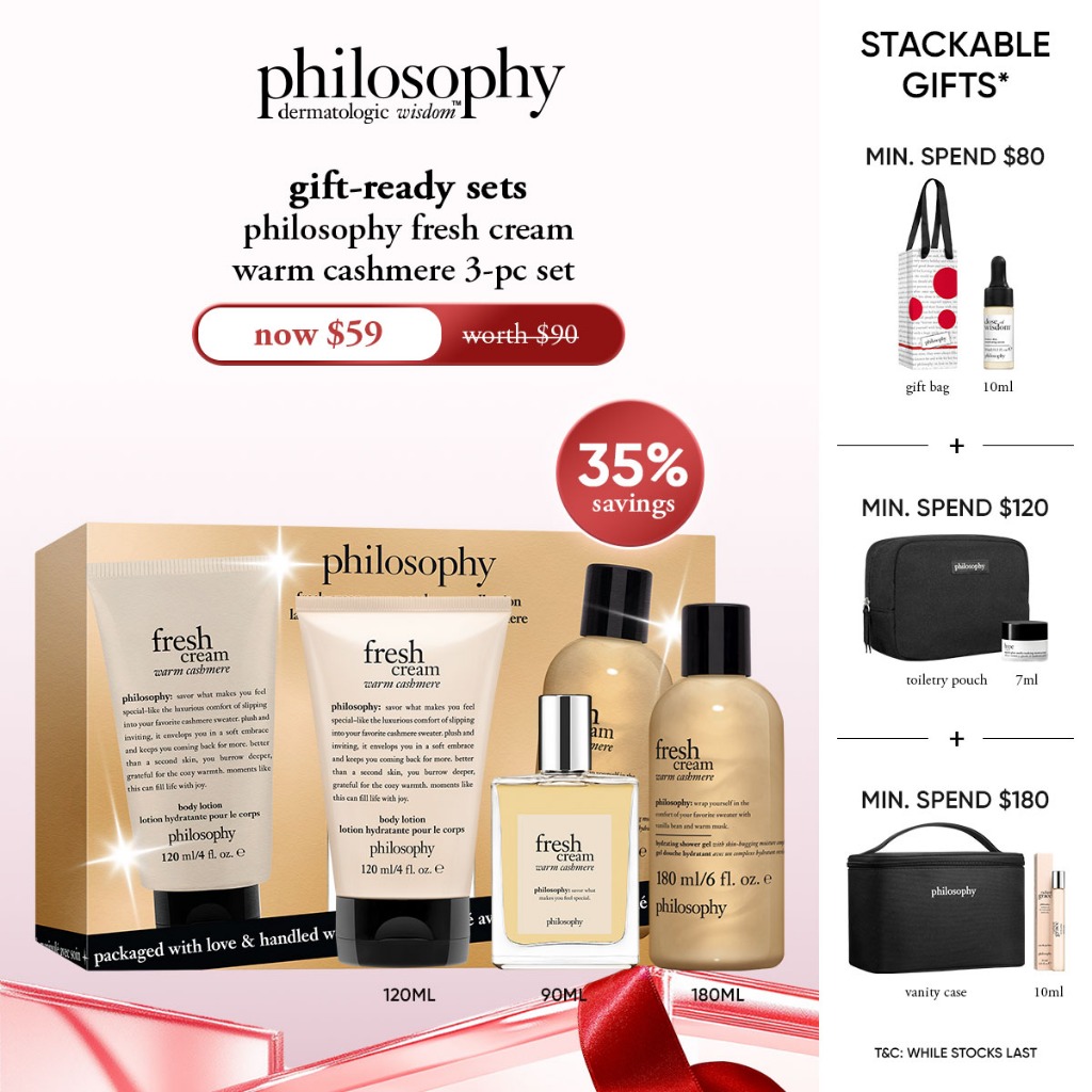 philosophy amazing grace fresh cream warm cashmere fragrance set gift ...
