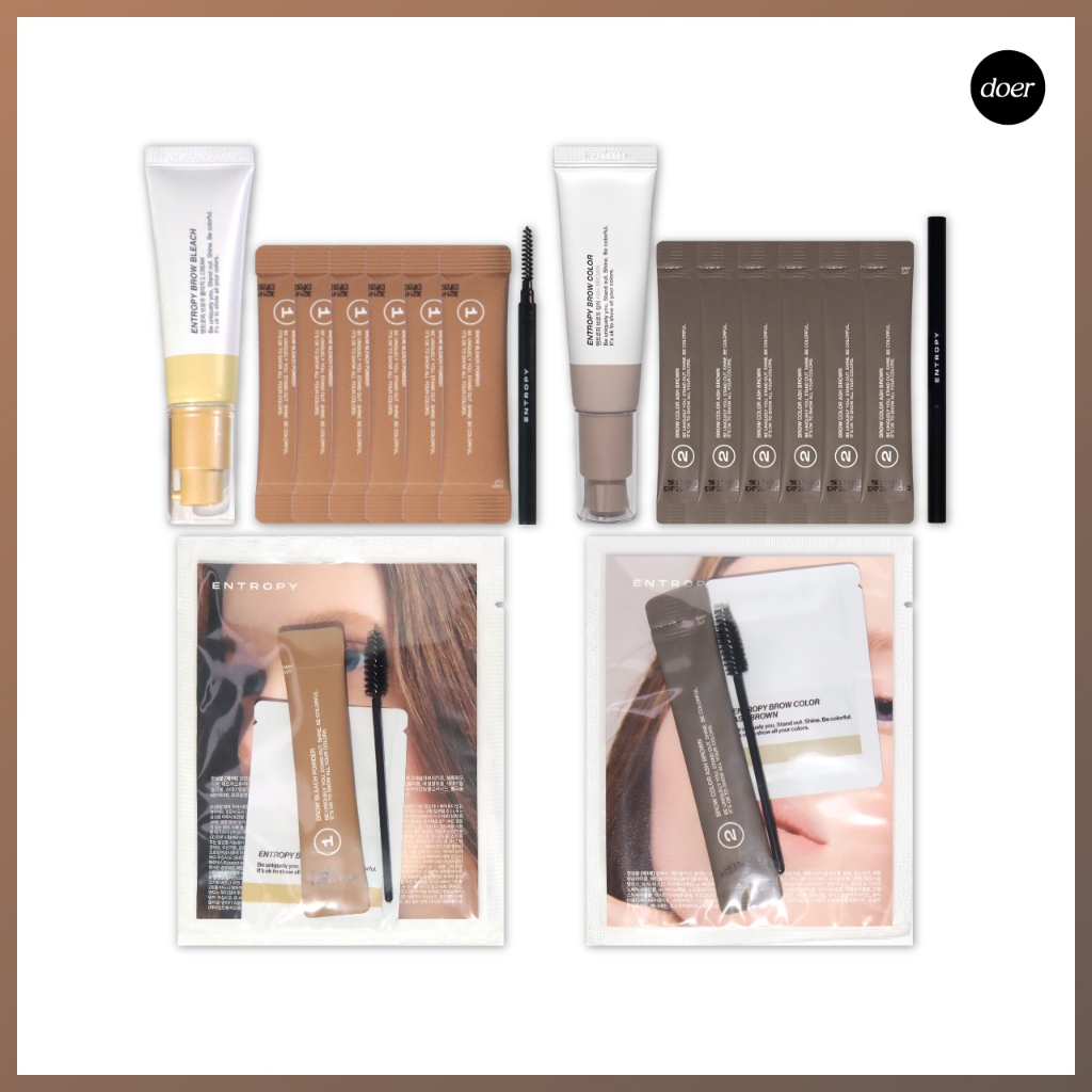 [ENTROPY MAKEUP] Brow Bleach Box Set / One Use/ One-Use Brow Color ...