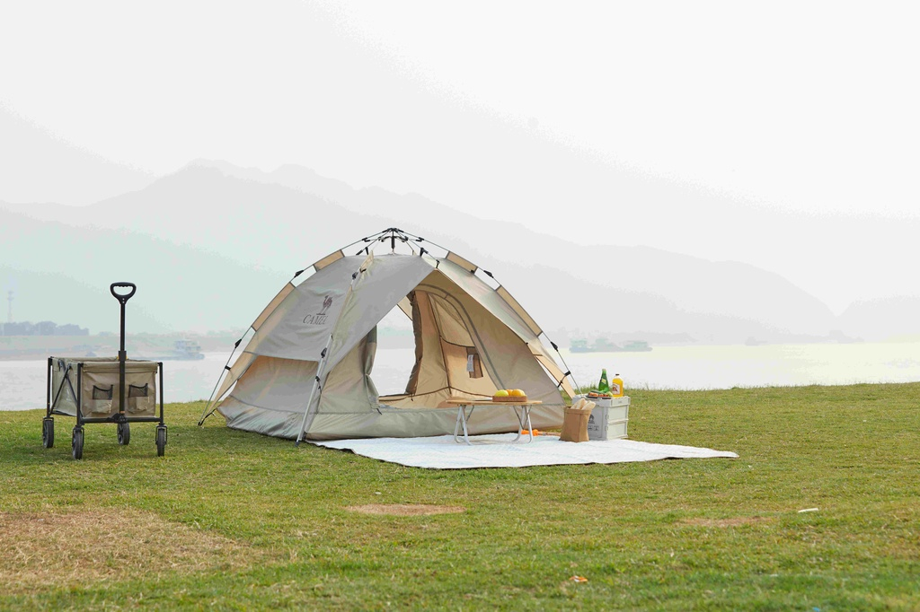 CAMEL CROWN Automatic 3-4 People Outdoor Portable Folding Rainproof Sunscreen Tent | Shopee Malaysia