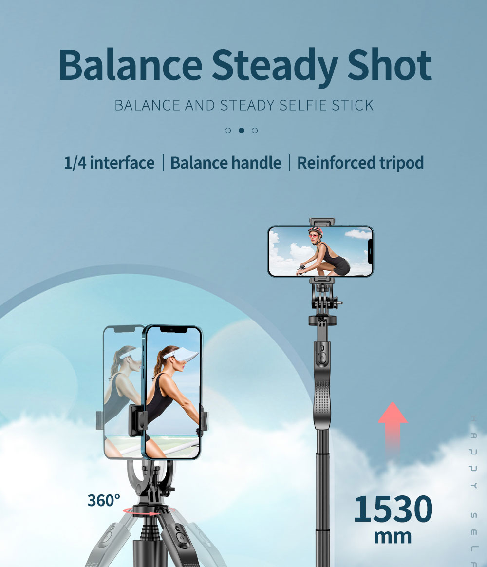 L16 1530mm Wireless Selfie Stick Tripod Stand Foldable Monopod for ...