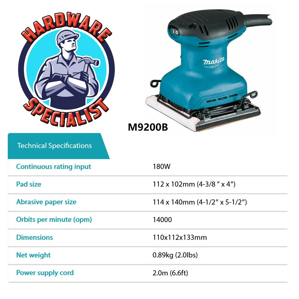 Makita MT Series M9200B Finishing Sander / Wood Sander | Shopee Malaysia