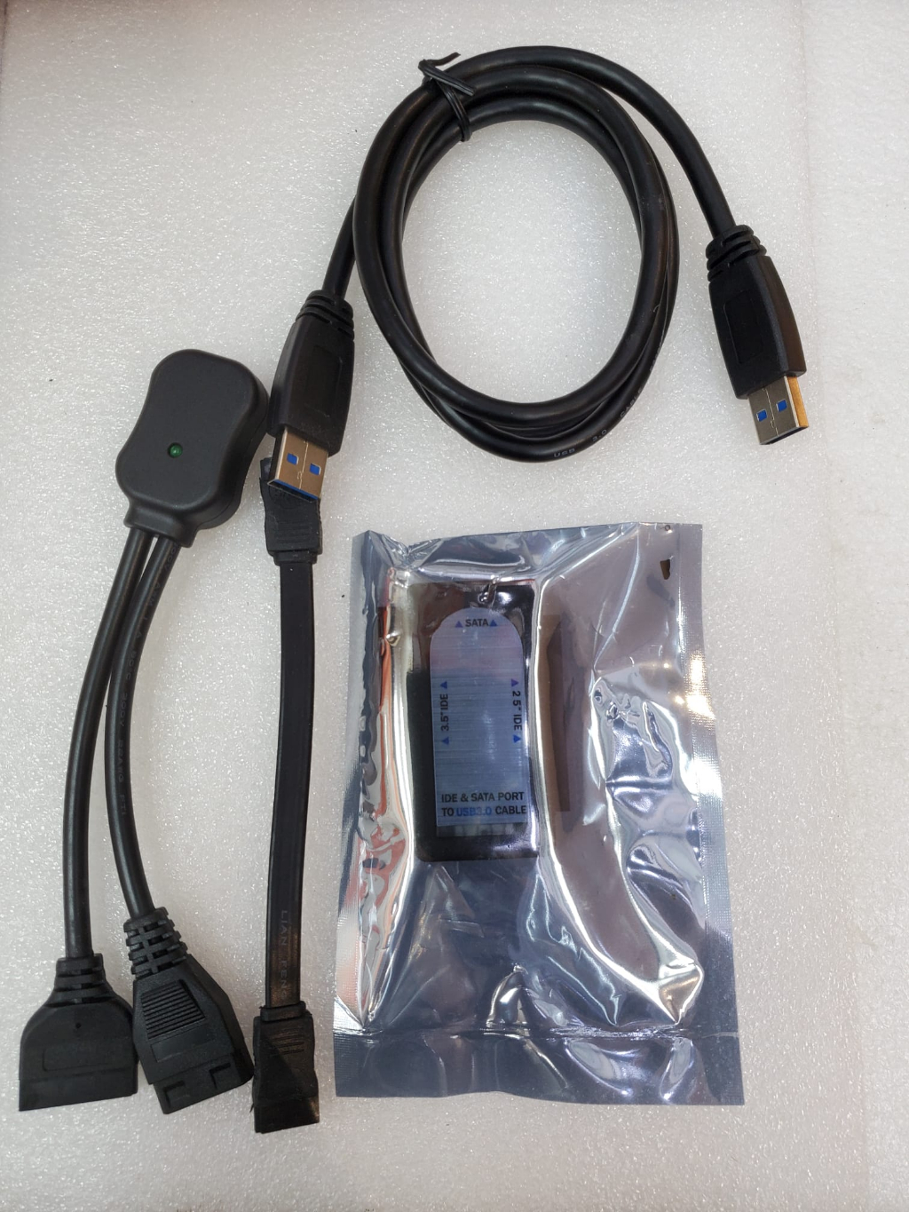 FIDECO S3T-U3 USB 3.0 Male to SATA Male / IDE Hard Drive Male Converter ...