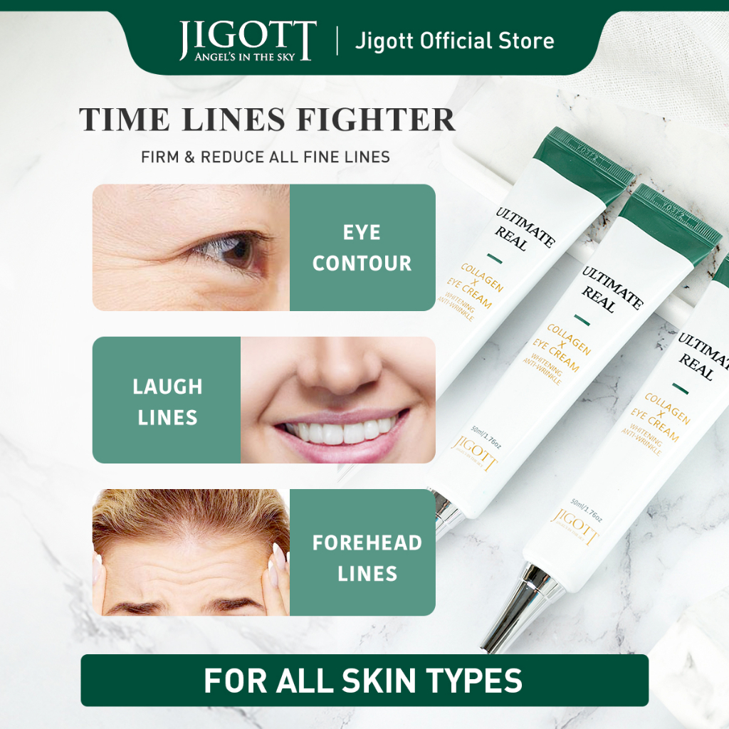 JIGOTT Ultimate Real Collagen Lifting Firming Anti-Wrinkle Eye Cream (50ml) | Shopee Malaysia