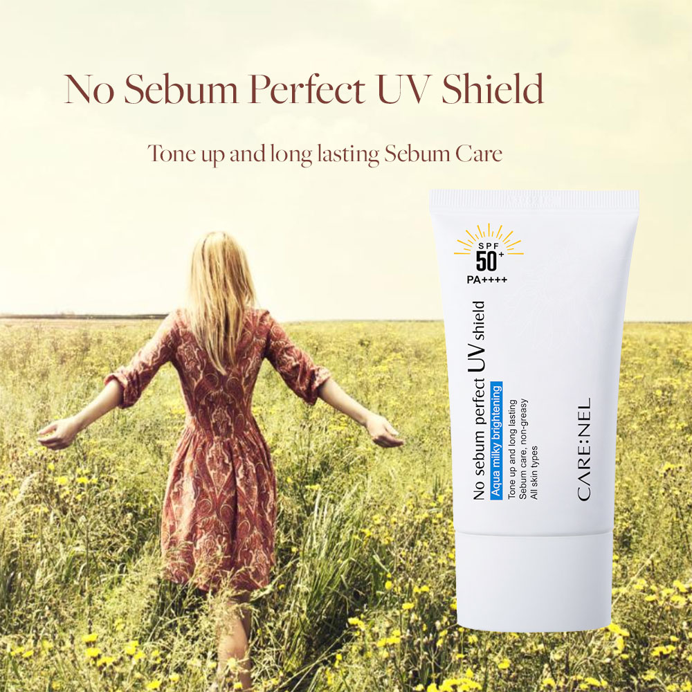 CARENEL No Sebum Perfect Sunscreen SPF50+/PA++++ 50ml Oily Skin Sebum ...