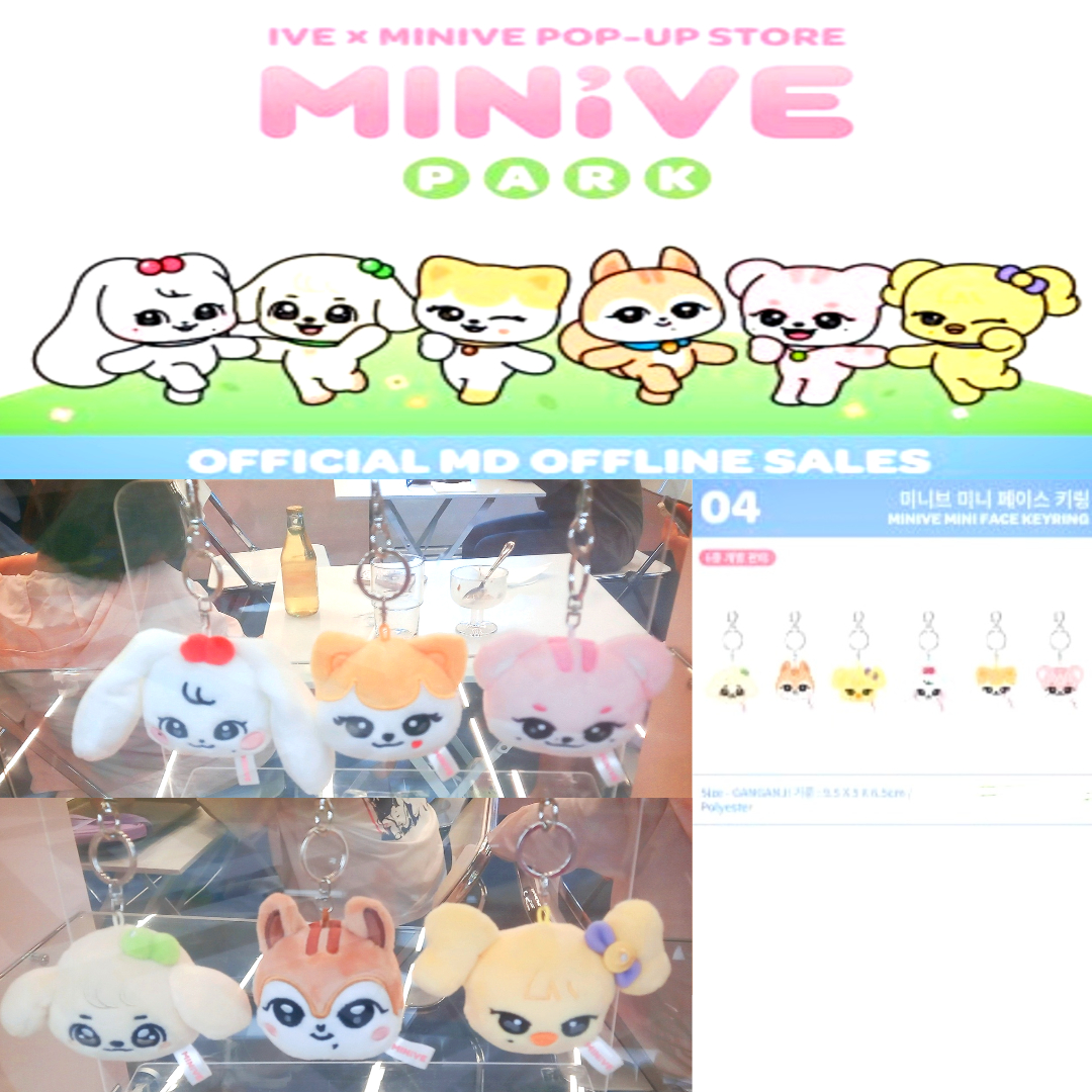 [MINIVE] IVE x MINIVE POP UP STORE MD : MINIVE MINI FACE KEYRING | Shopee Malaysia