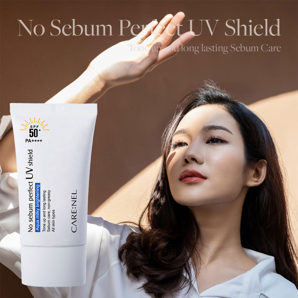 CARENEL No Sebum Perfect Sunscreen SPF50+/PA++++ 50ml Oily Skin Sebum ...