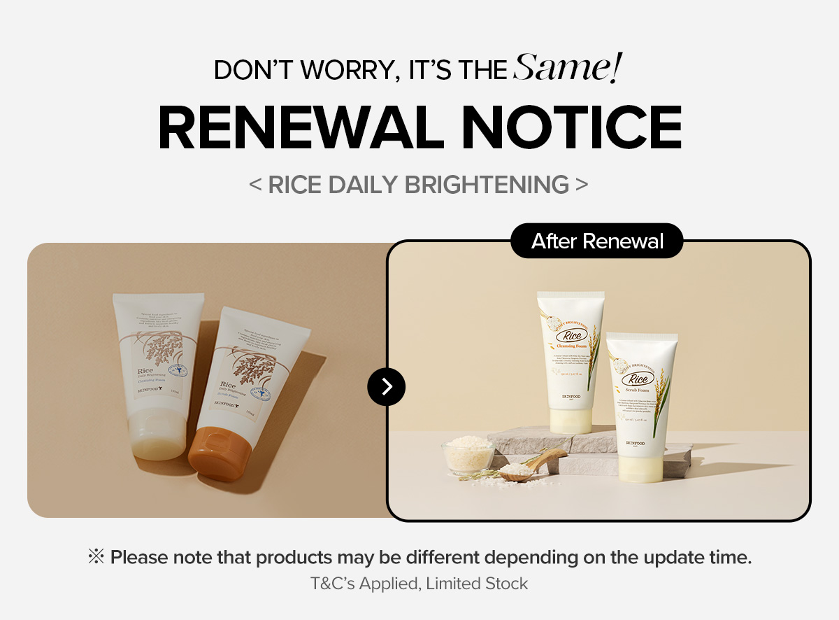 [SKINFOOD Official] Rice Daily Brightening Cleansing Foam 150ml / Clear ...