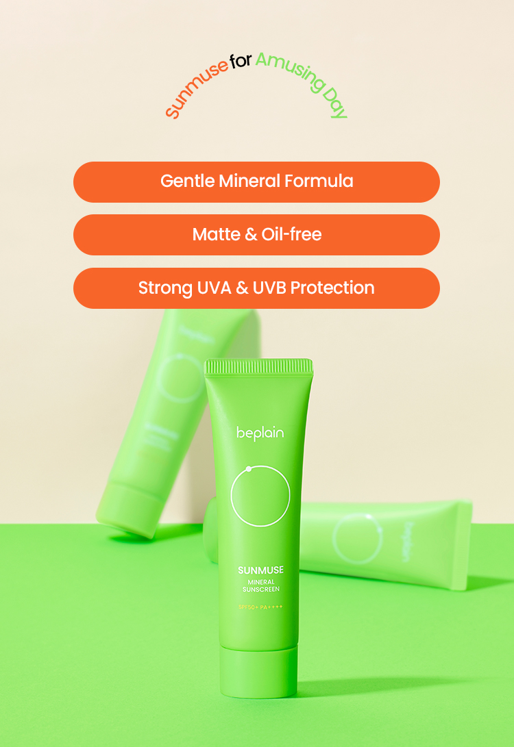 [BEPLAIN] SUNMUSE MINERAL SUNSCREEN 50ml SPF50+ PA++++ | For a strong ...