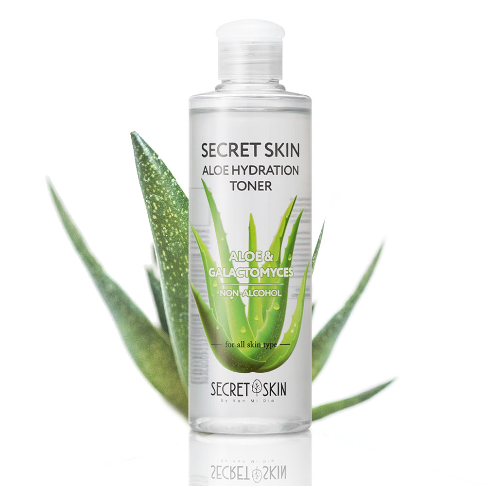 SECRET SKIN Aloe Vera Facial Toner 250ml Aloe Galatomyces Alcohol Free ...