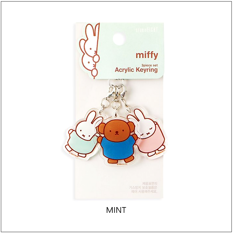[Miffy] Acrlic Keyring Little Rabbit Miffy BagRing Keychain Set ...
