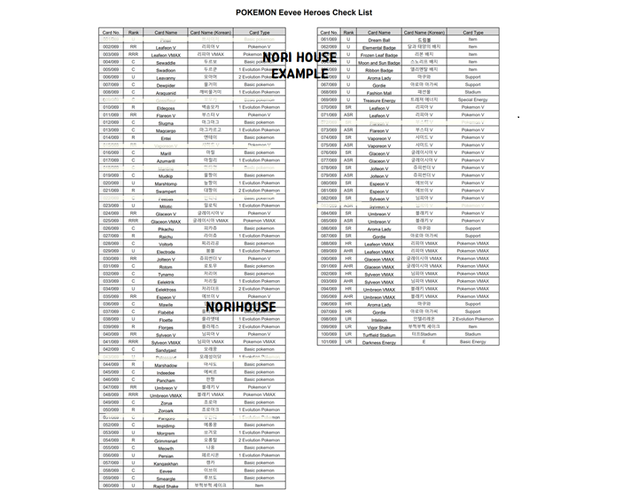 Pokemon Card Sword & Shield Eevee Heroes Korean Ver. 1Box 30 packs + Check List | Shopee Malaysia